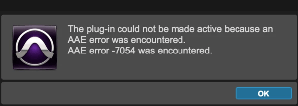 How to fix Pro Tools Plugin Error Code -7054 for Apogee Plugins